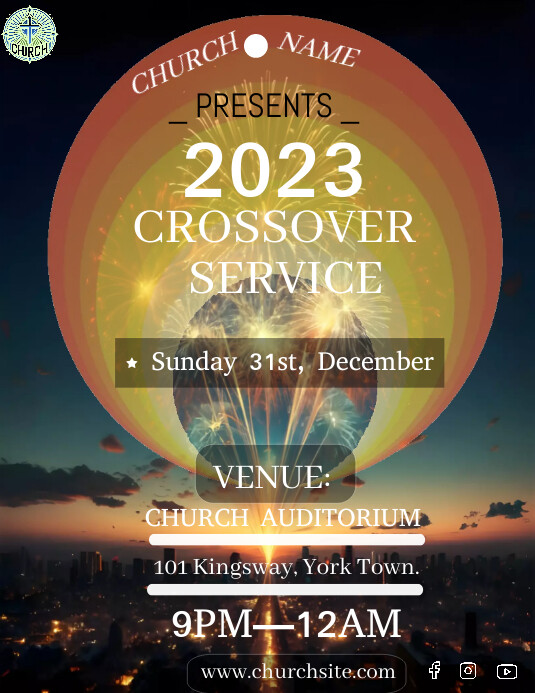 Crossover service flyer template | PosterMyWall
