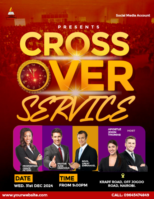 Crossover Service into 2025 Flyer Template | PosterMyWall