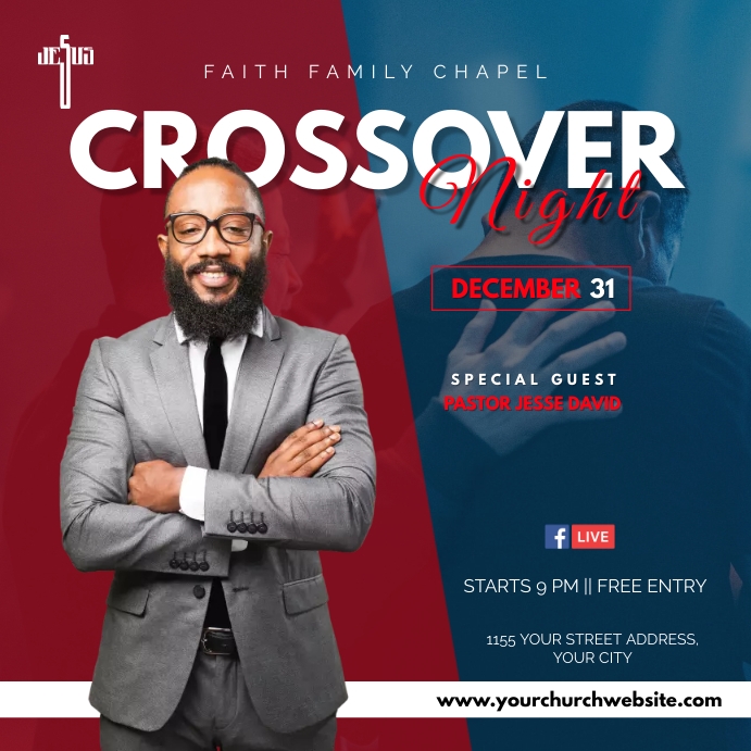 CROSSOVER SERVICE POSTER Template | PosterMyWall