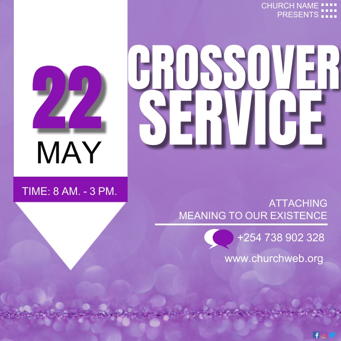 Crossover service poster Template | PosterMyWall