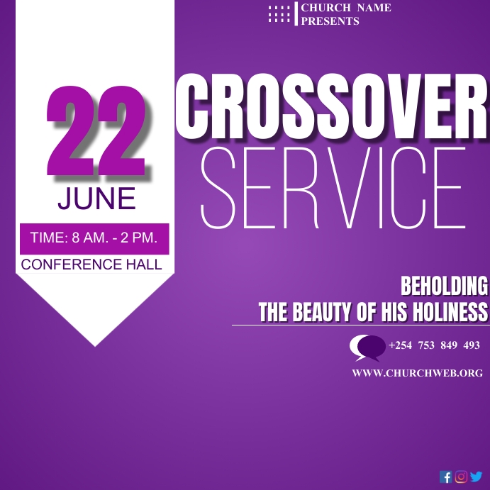 Crossover service poster Template | PosterMyWall