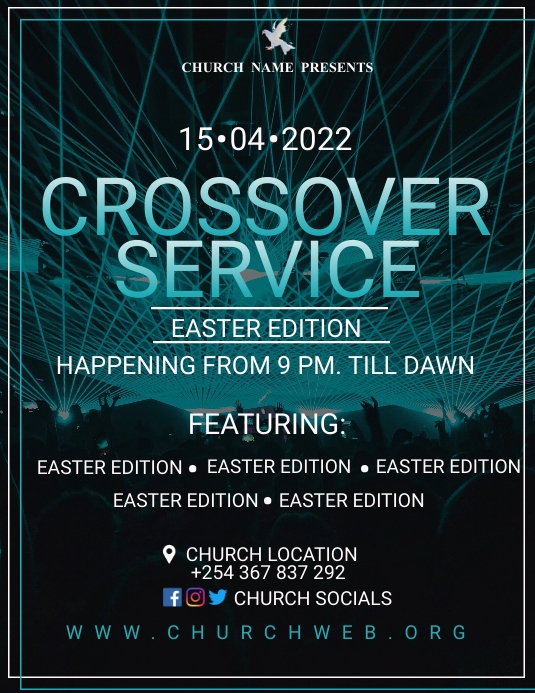 Crossover service poster Template | PosterMyWall