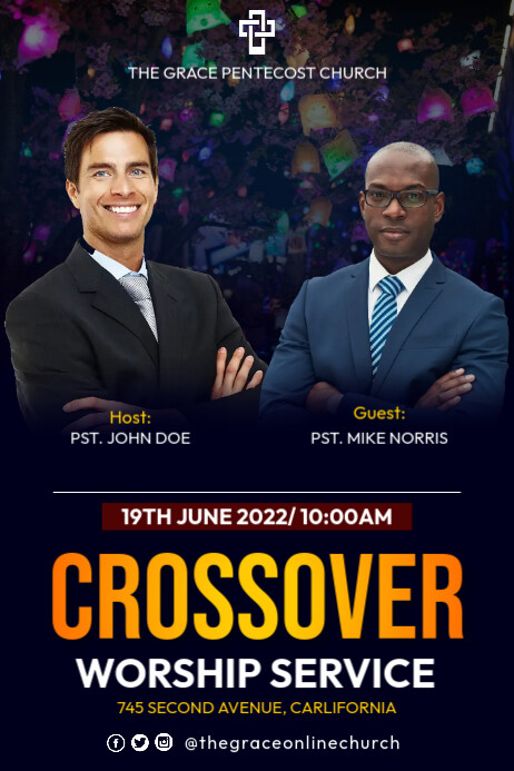 crossover worship Template | PosterMyWall