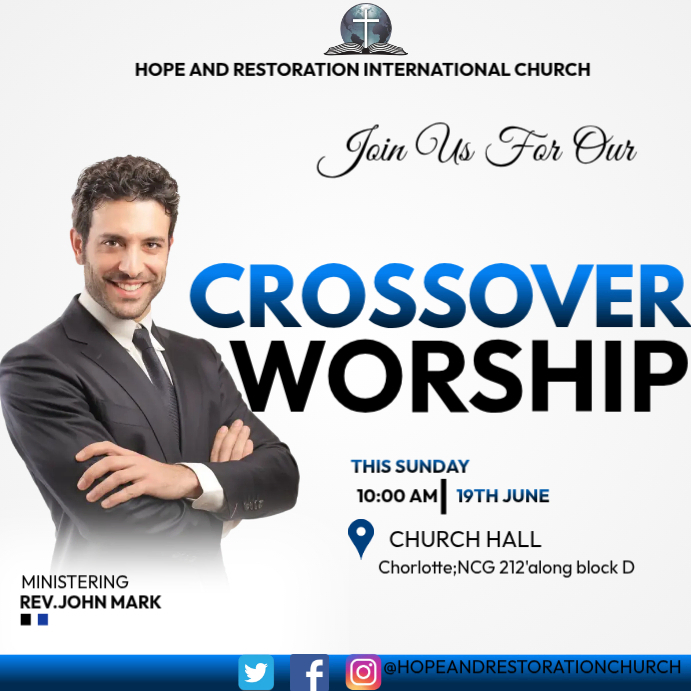 crossover worship Template | PosterMyWall