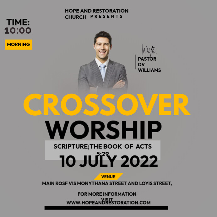 Plantilla de De Adoración Cruzada | PosterMyWall