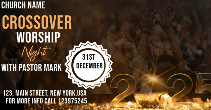 Crossover worship night poster ad design Template | PosterMyWall