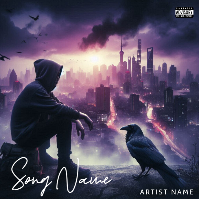 Crow Song Mixtape Album Cover Art Album Cover Template | PosterMyWall