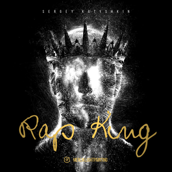 Crown King Face Abstract CD Cover Music Template | PosterMyWall