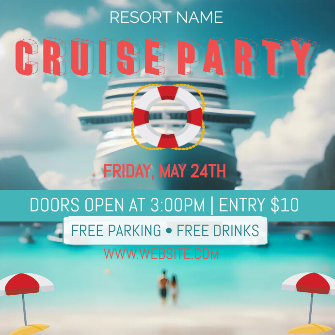 Copy of Cruise party ad template | PosterMyWall
