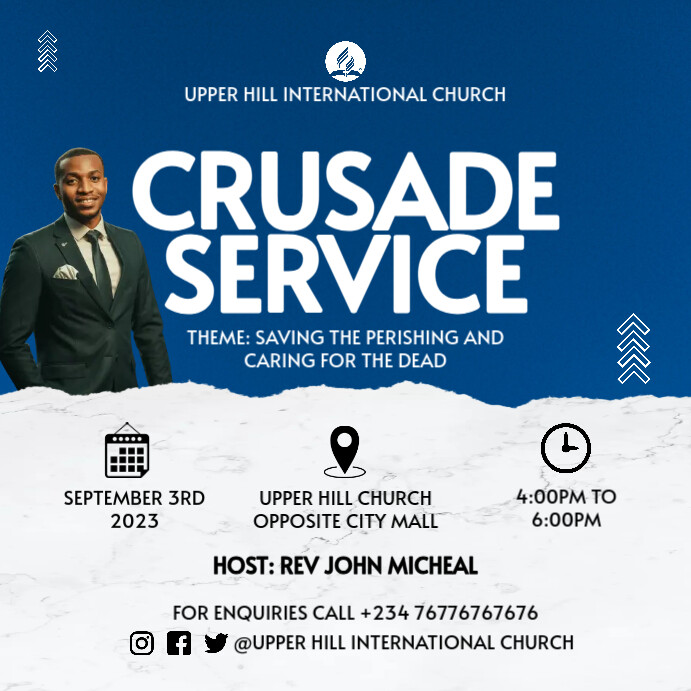 CRUSADE SERVICE Template | PosterMyWall