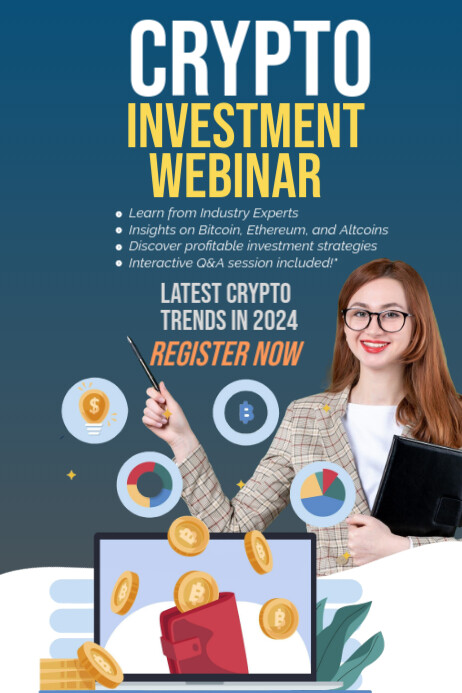 Crypto investment webinar Template | PosterMyWall