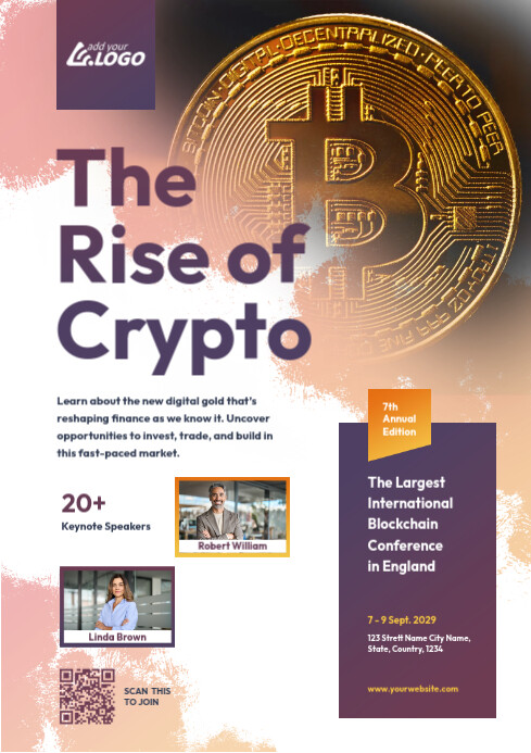 Modèle Crypto Summit Conference Flyer | PosterMyWall
