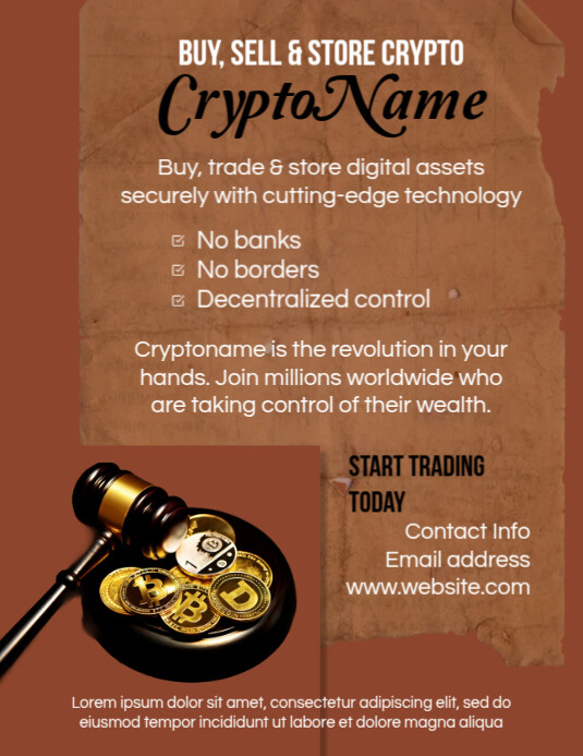 Cryptocurrency Ad Flyer Template | PosterMyWall