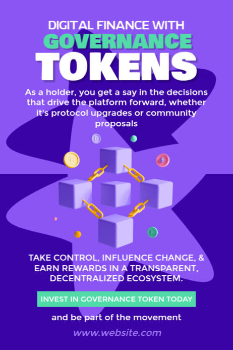 Copy of Cryptocurrency Governance Tokens Poster Ad | PosterMyWall