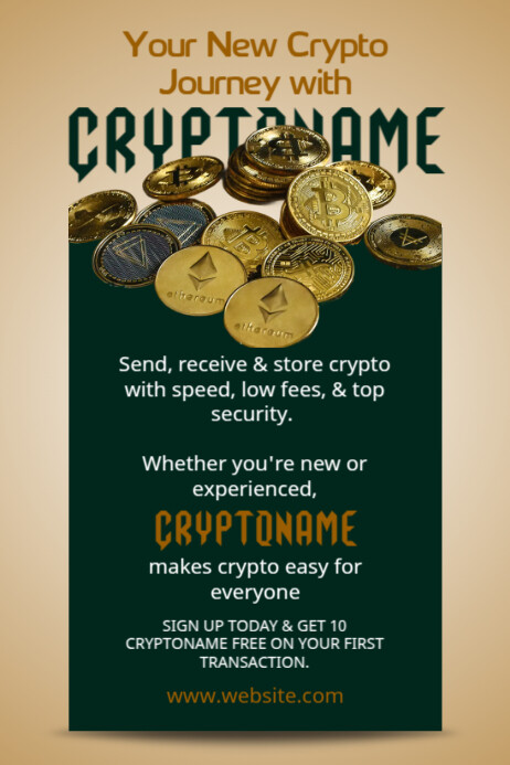 Cryptocurrency Poster Template Ad | PosterMyWall