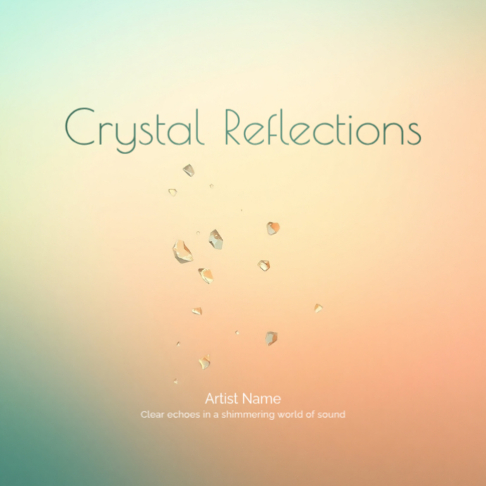 Crystalline shards gradient album cover aqua soft gold R&B dream pop ...