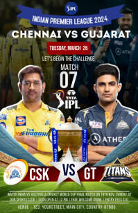 Csk vs Rcb ipl match poster Template | PosterMyWall