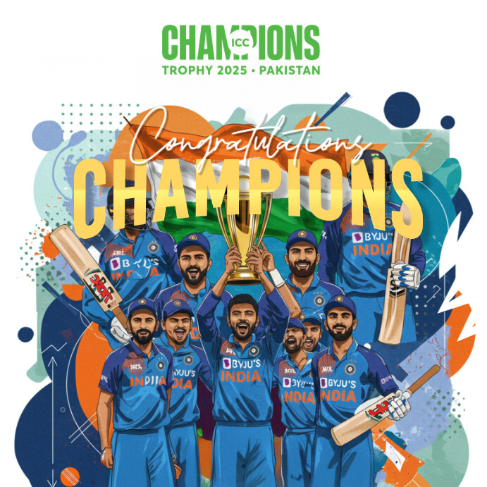 CT25 Winner India Template | PosterMyWall