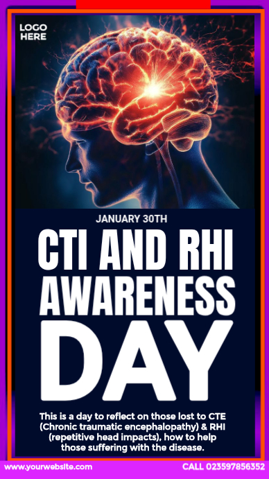 CTE and RHI Awareness Day Template | PosterMyWall