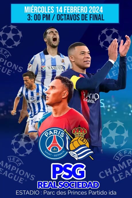 Cuartos de final UEFA Champions League Template | PosterMyWall