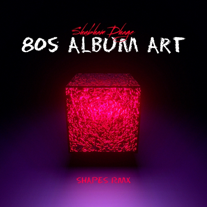 Cube 80's Retro Neon CD Cover Music Template | PosterMyWall