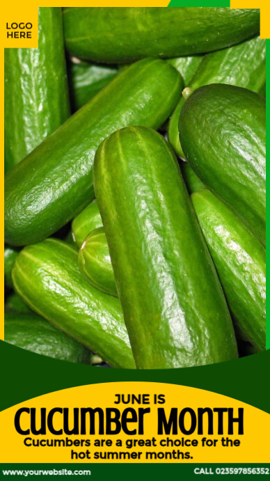 Cucumber Month Template | PosterMyWall