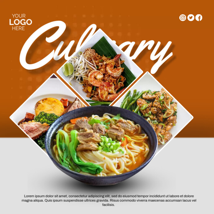 Culinary Design Template | PosterMyWall