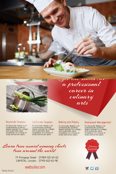 Culinary Institute Flyer Template | PosterMyWall