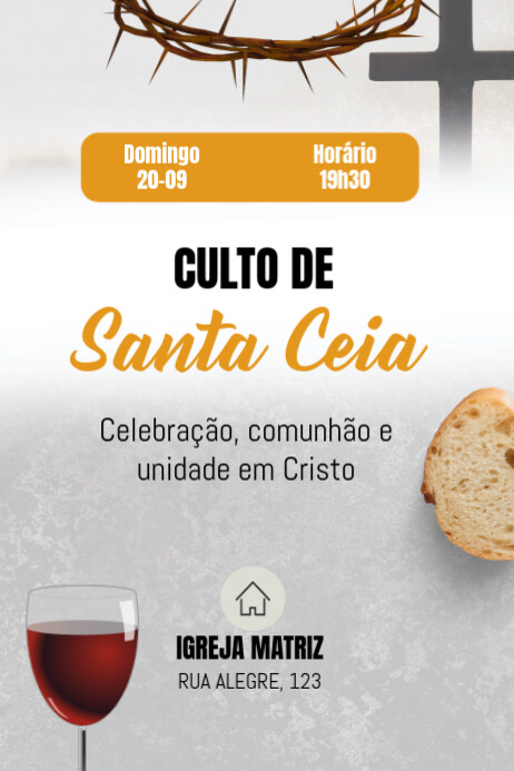 Plantilla de Culto de santa ceia | PosterMyWall