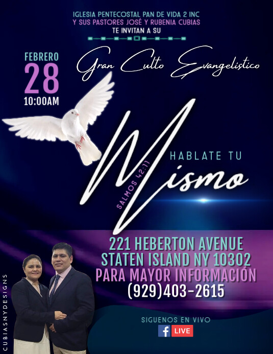 CULTO EVANGELISTICO SALMOS 42 Template | PosterMyWall