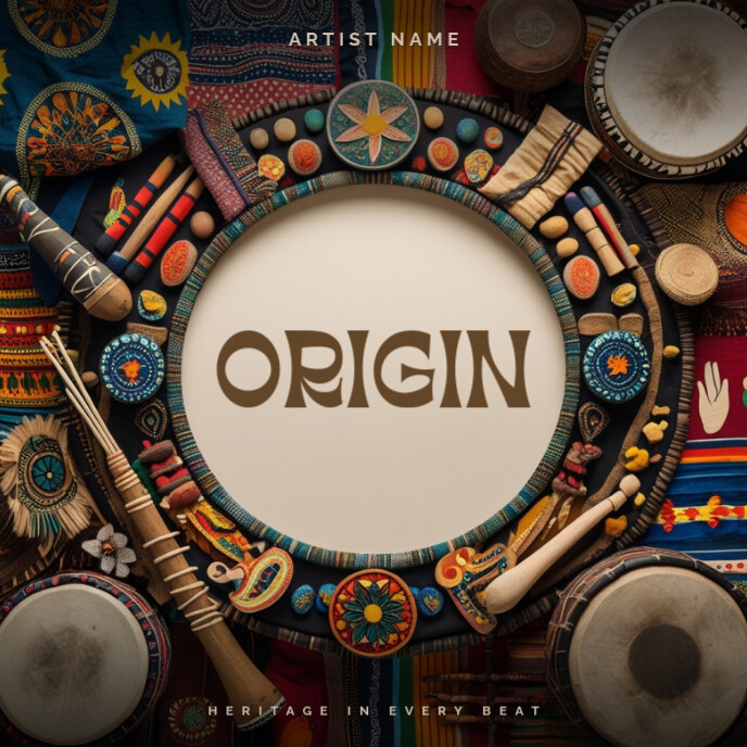 Copy of Cultural Music Official Album Cover Background – Branded Tribal ...