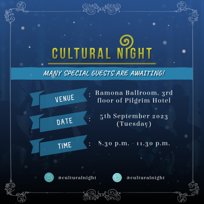 Cultural Night Poster (1080x1080) Template | PosterMyWall