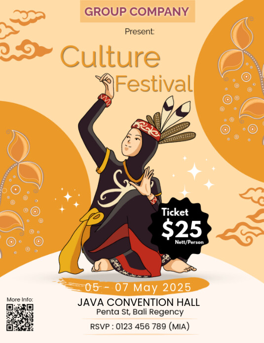 Copy of culture festival traditional week brosur ideas batik | PosterMyWall