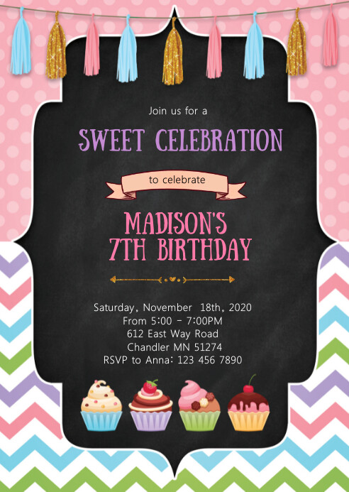 Diy Cupcake Birthday Party Invitations Creative Cupcake Birthday Party ...
