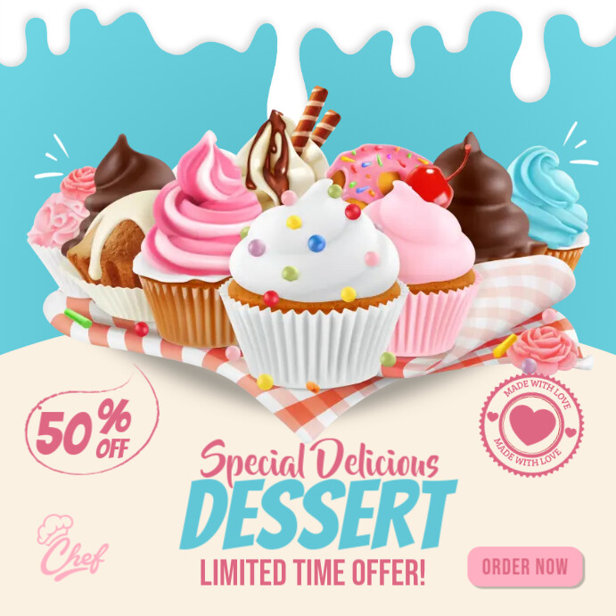 Copy of Cupcake Post - Dessert Post - Sweet Post | PosterMyWall