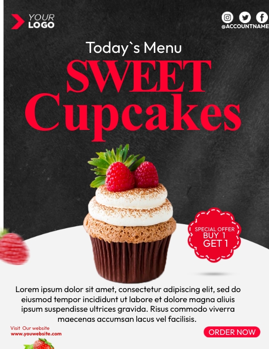 Cupcakes Best Offer Template | PosterMyWall