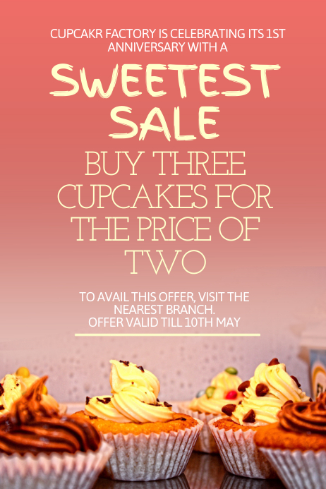 Cupcakes Poster Template | PosterMyWall