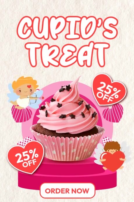 Cupid's Treat Dessert Template | PosterMyWall