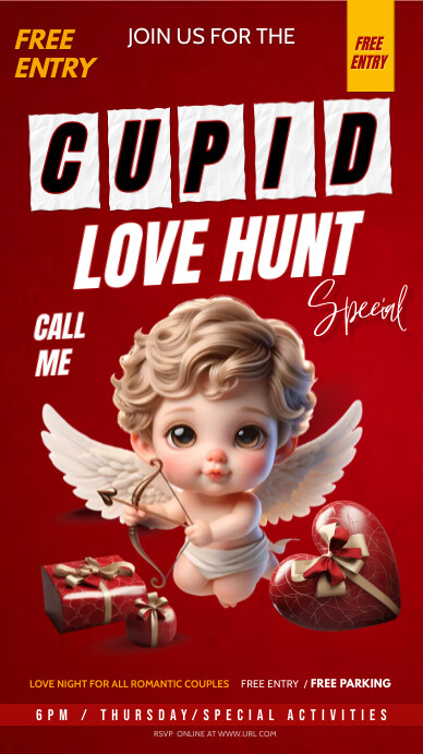 Copy of Cupid Love Hunt, Valentine's Day | PosterMyWall