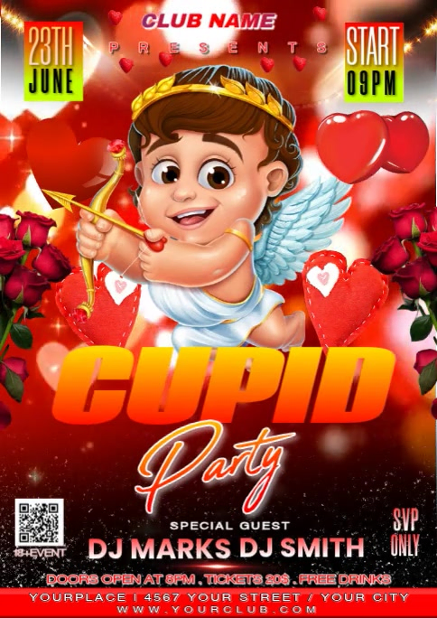 Plantilla de Cupid Party | PosterMyWall