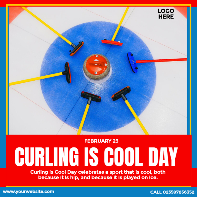 Curling is Cool Day Ad Template | PosterMyWall