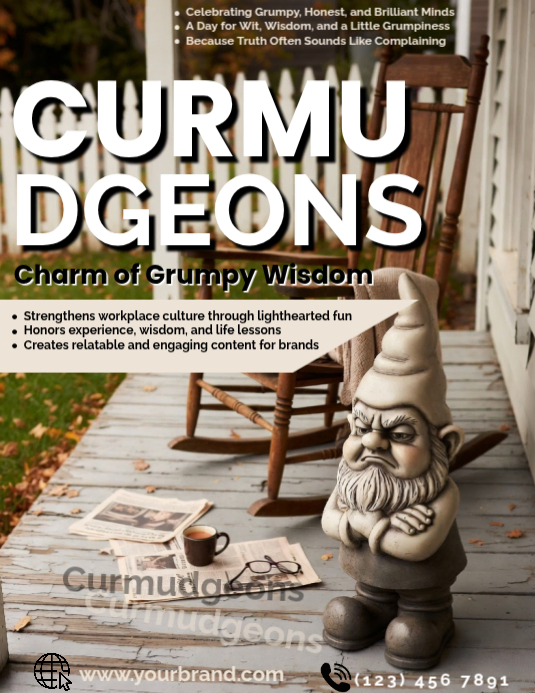 Curmudgeons Day – Celebrate the Charm of Grumpy Wisdom Template ...