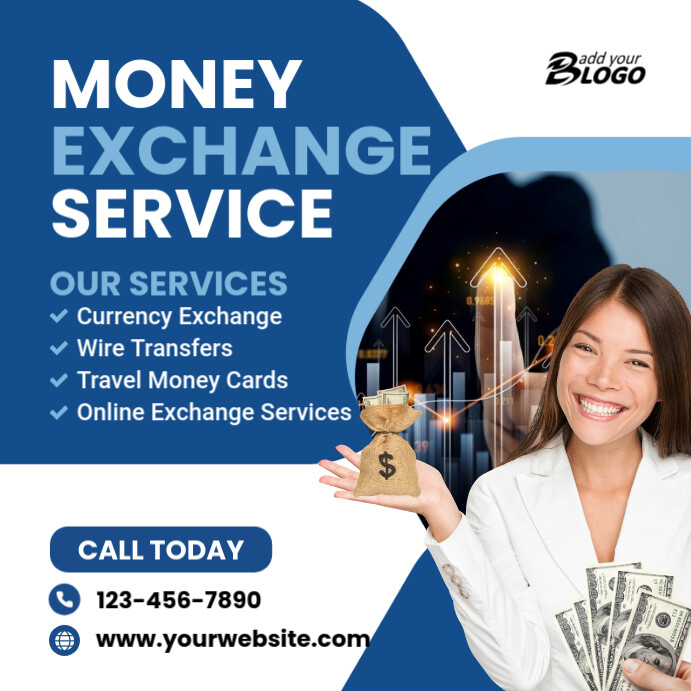 Currency exchange instagram post Template | PosterMyWall