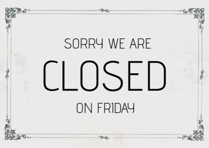 Currently closed back tomorrow Template | PosterMyWall