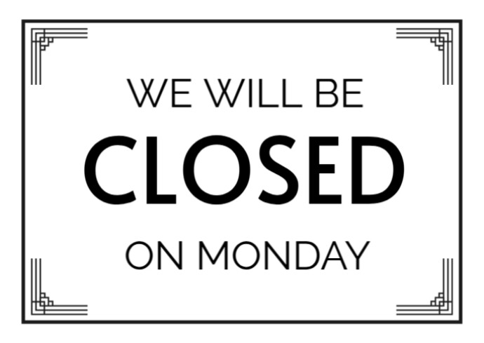 Currently closed back tomorrow Template | PosterMyWall
