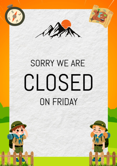 Currently closed back tomorrow Template | PosterMyWall