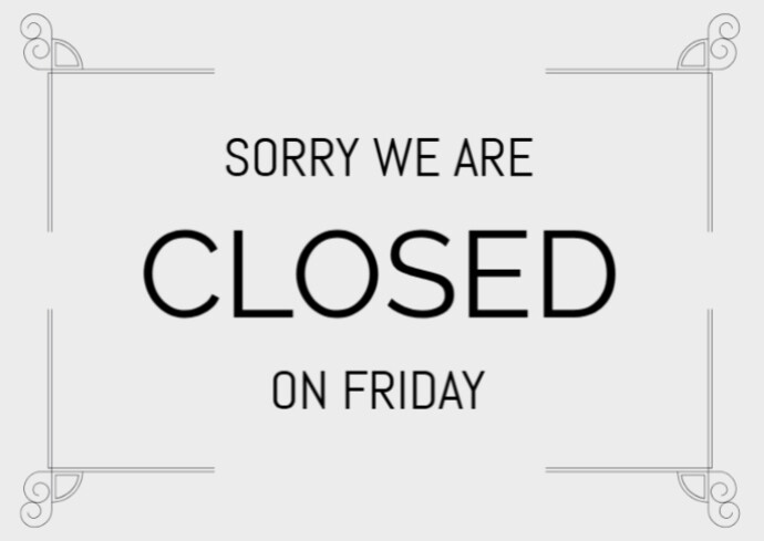 Currently closed back tomorrow Template | PosterMyWall