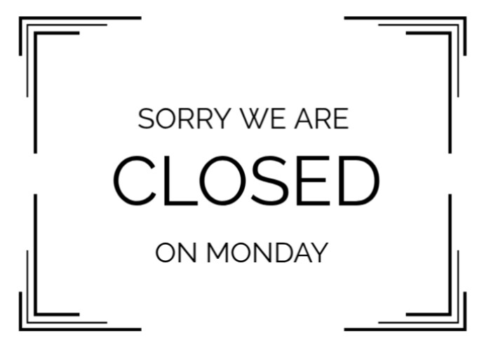 Currently closed back tomorrow Template | PosterMyWall