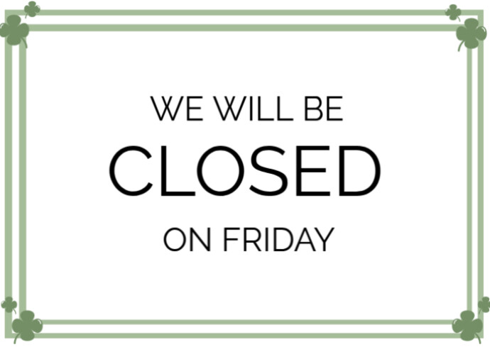 Plantilla de Currently closed back tomorrow | PosterMyWall