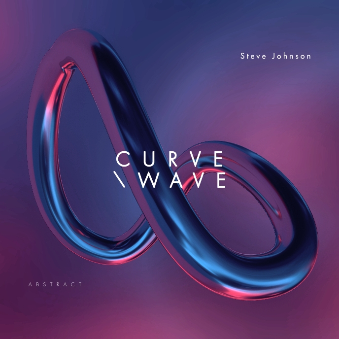 Copy of Curve Wave Abstract Album CD Cover Music | PosterMyWall